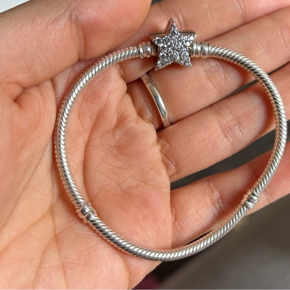 Pandora | Jewelry | Pandora Star Clip Bracelet | Poshmark